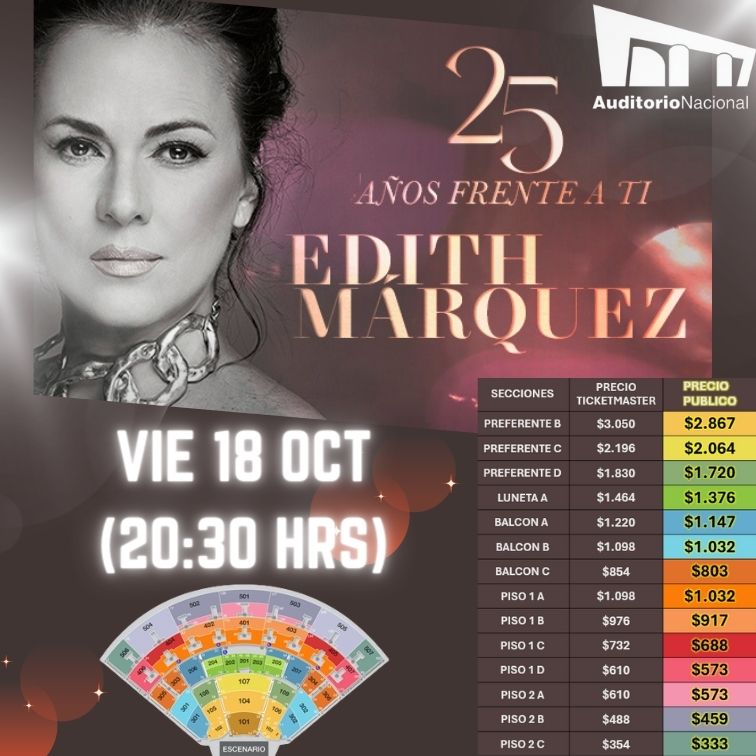 Edith Márquez, 25 años Frente a Ti – teatroyespectaculos.com